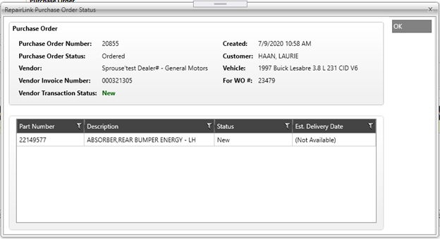 Using the RepairLink Catalog