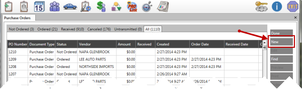 Creating a Purchase Order